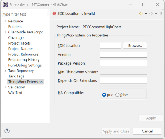 How to create custom extension in Thingworx Platform using Eclipse