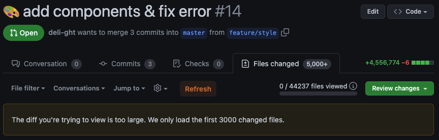 github 충돌 일지 (3) - node_module 업로드
