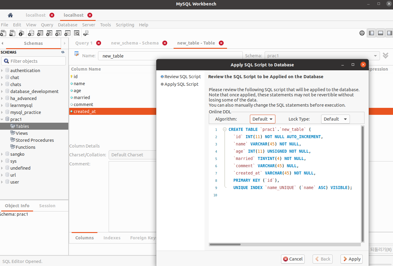 [DB] GUI - Workbench