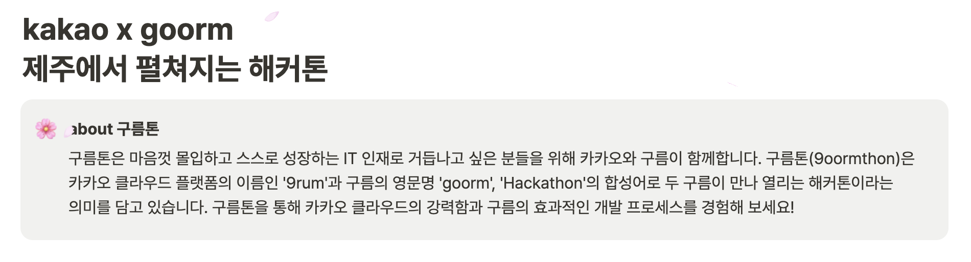 [Kakao X Goorm] 구름톤 5기 어땠냐면요 ☁️ (지원부터 선발까지)