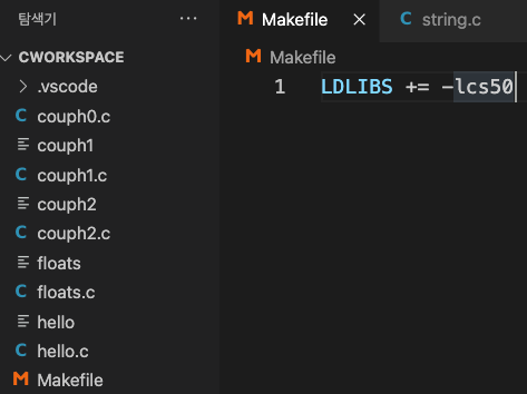 [CS50] cs50.h 를 로컬 vscode 에서 사용하기 for MacOS