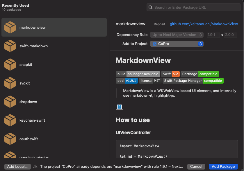 [Swift] MarkdownView