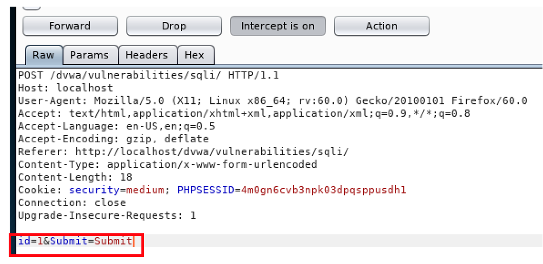 Kali Linux - DVWA실습 (SQL Injection)