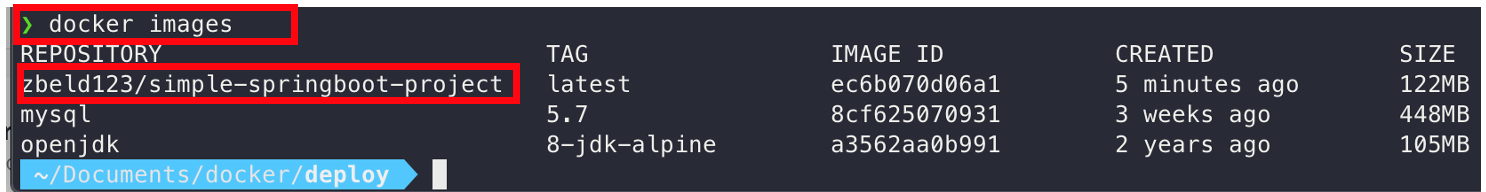 [springboot Docker] Spring Boot 프로젝트 도커 이미지로 빌드
