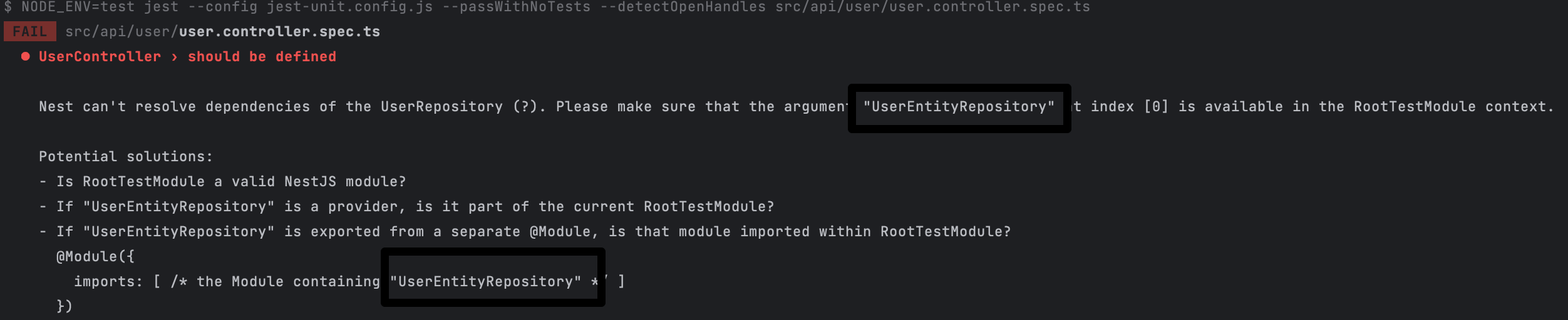 Nestjs Controller Test