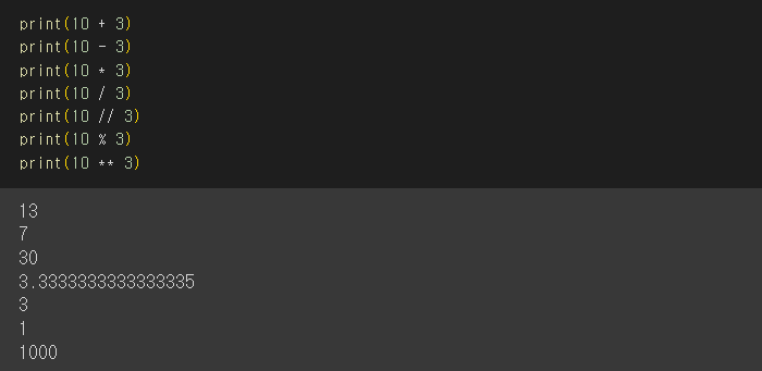 Python - 연산자(산술, 비교, 할당, 비트 연산자)