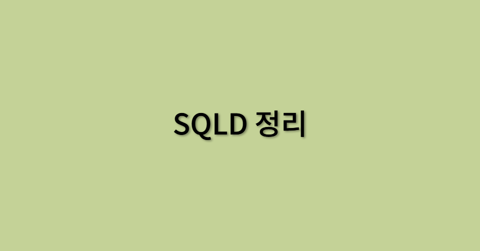 SQLD 정리) 관계