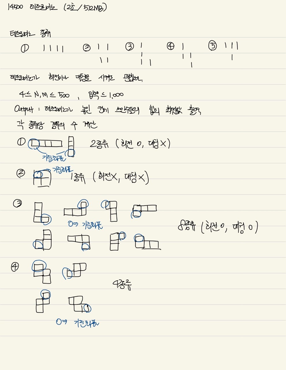 [BOJ] 14500. 테트로미노