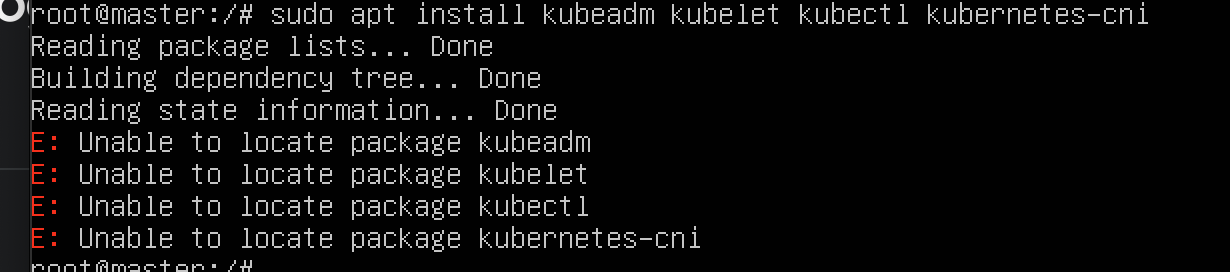 unable to locate package kubeadm kubelet kubectl kubernetes-cni error unable to locate package kubeadm kubelet kubectl kubernetes-cni error