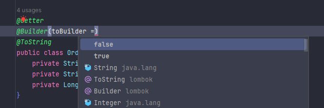 롬복의 @Builder 공식문서 정리