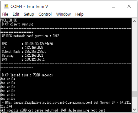W5100s Evb Pico Aws Iot Core Mqtt Example 