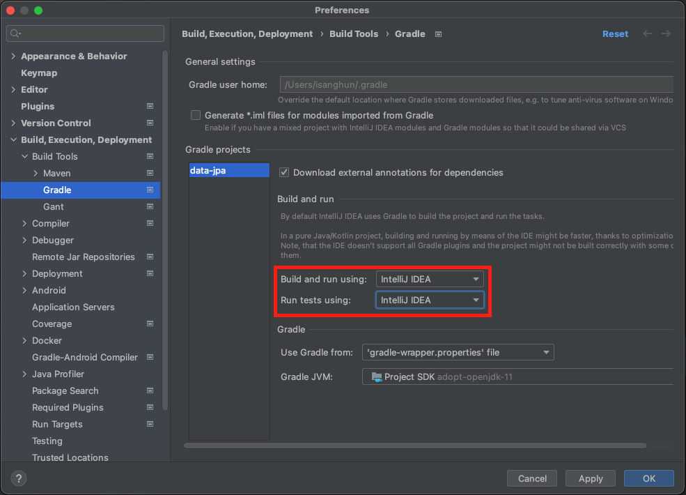 [Intellij] Build, Run, Test 좀 더 빠르게 실행하기