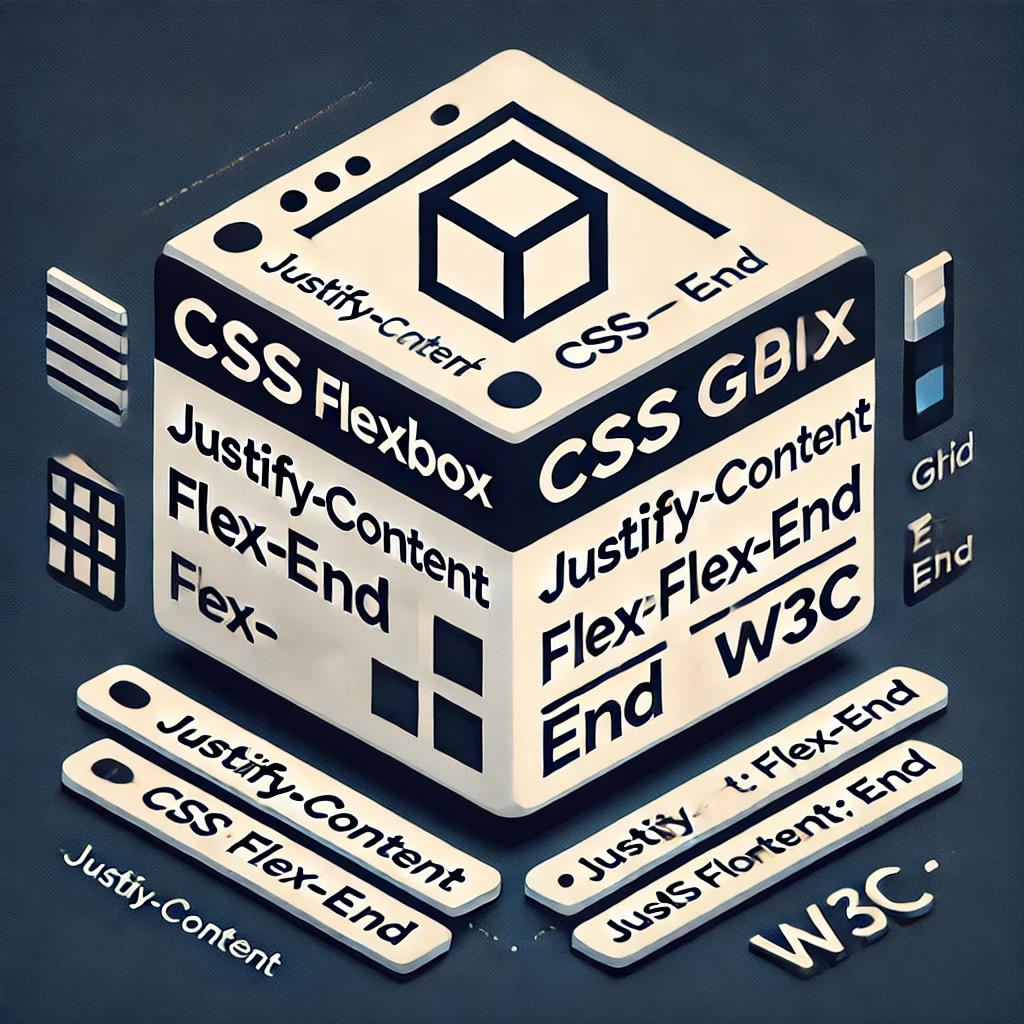 justify-content: flex-end와 end의 차이