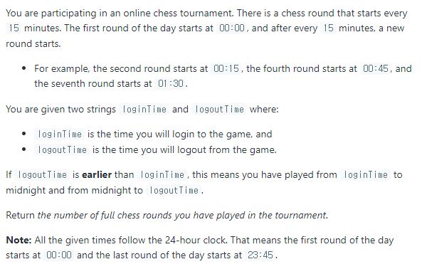 Leetcode-1904. The Number of Full Rounds You Have Played