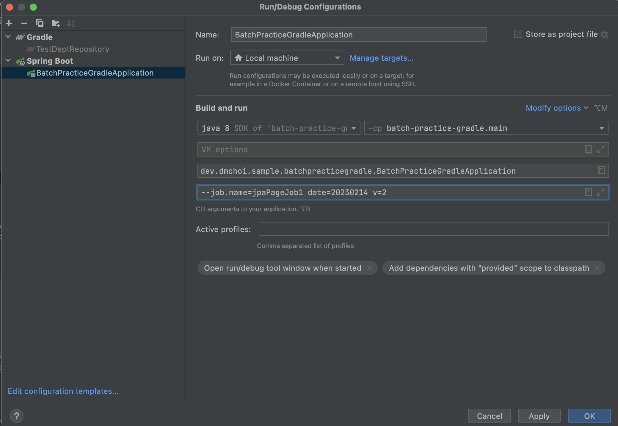 Spring Batch - Gradle #2 DB