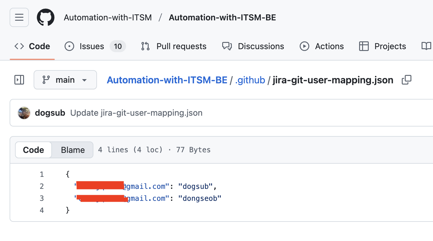 [Automation] Jira → GitHub (사용자 매핑)