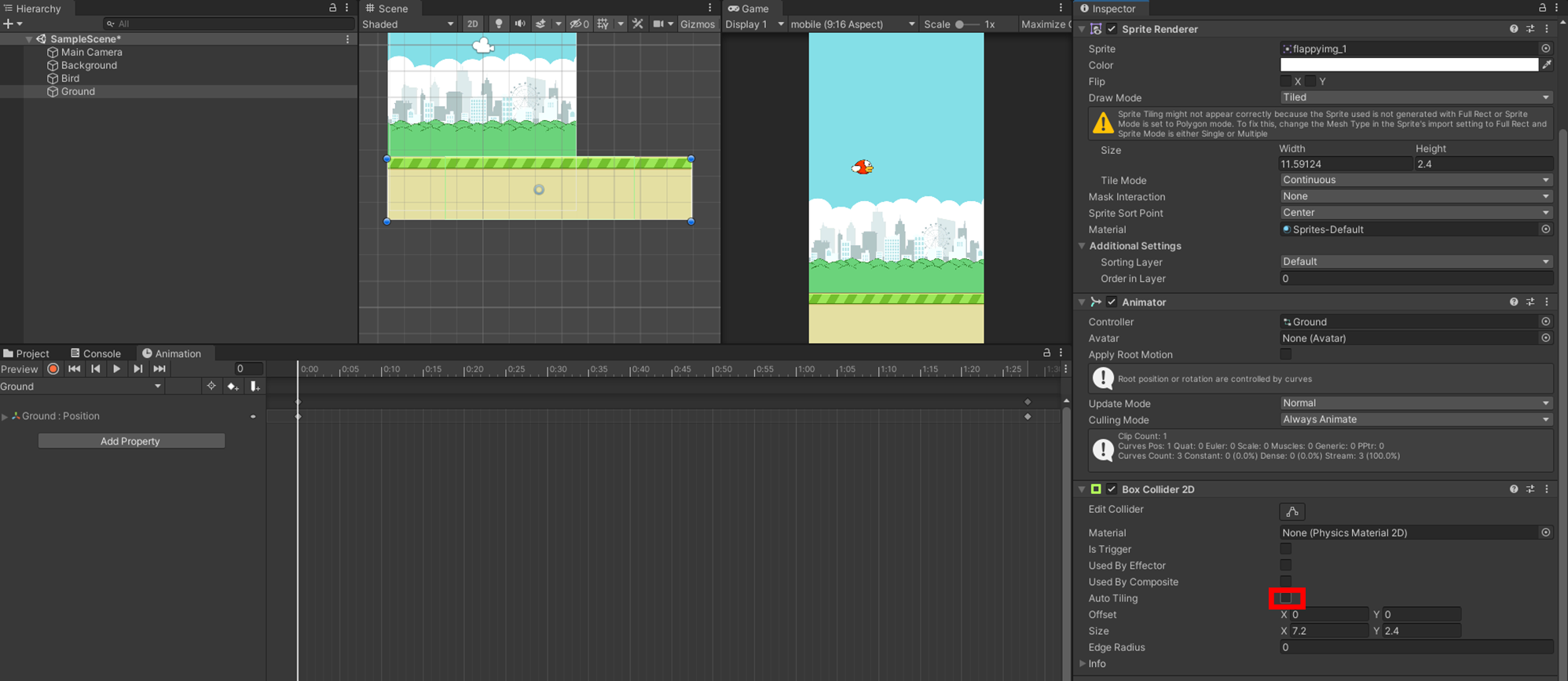 Flappy Bird 만들기 - 기본 용어 정리 및 UI 구성 (3)
