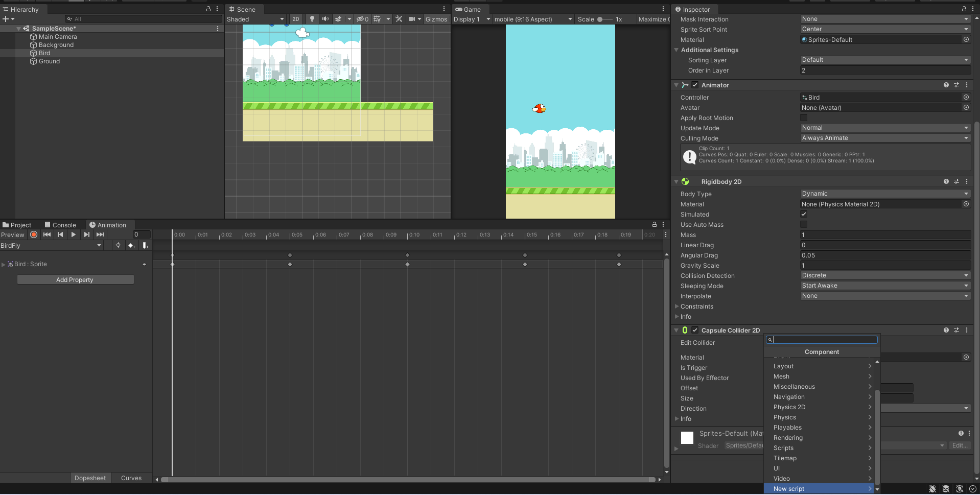 Flappy Bird 만들기 - 메인 기능 구현