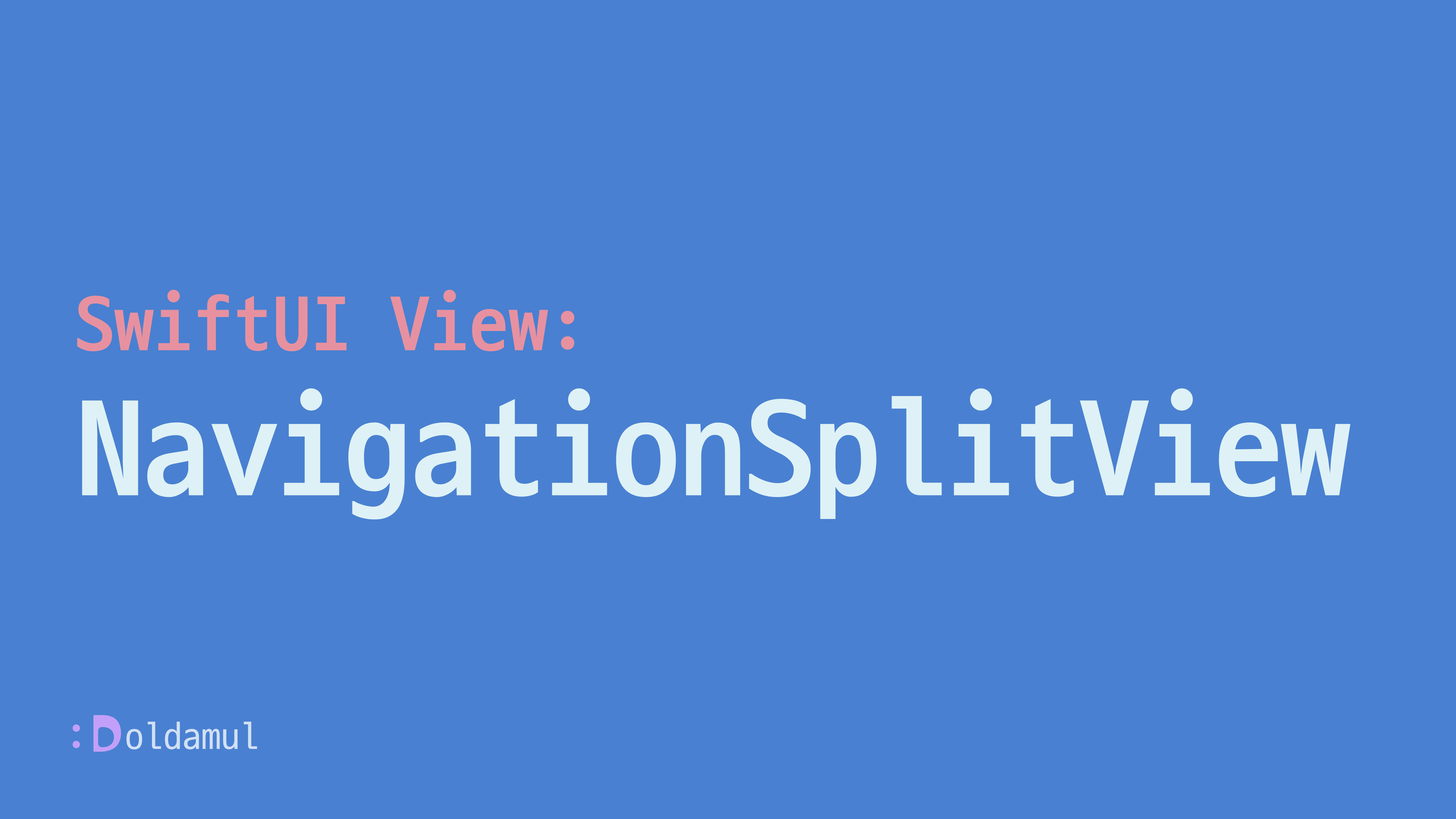 SwiftUI View NavigationSplitView