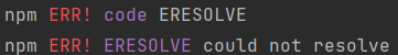 [Trouble Shooting] npm install 실행시 code ERESOLVE 에러 발생