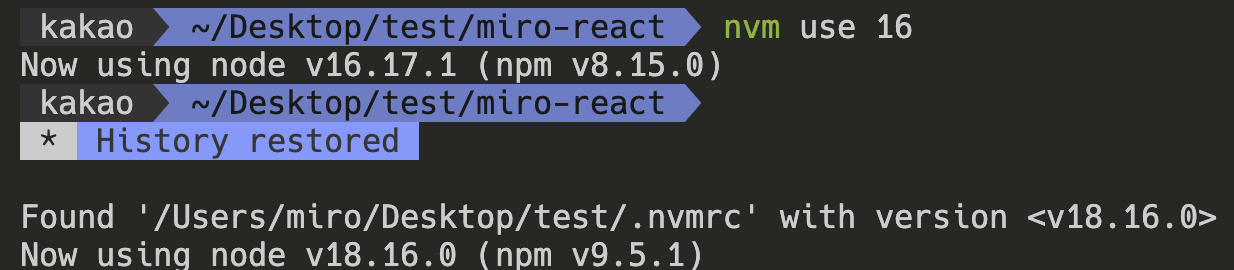 [Node] 프로젝트에 맞는 node 버전 사용하기