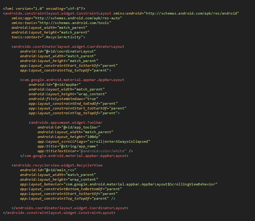 [Android] CoordinatorLayout, NestedScrollView