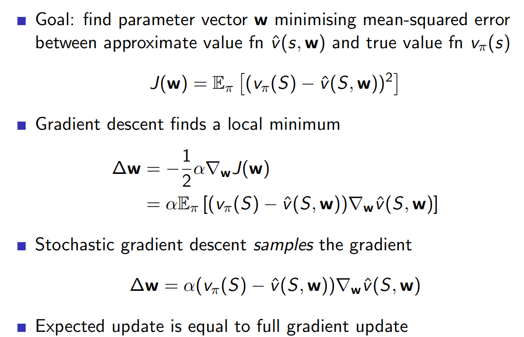 5 Value Function Approximation