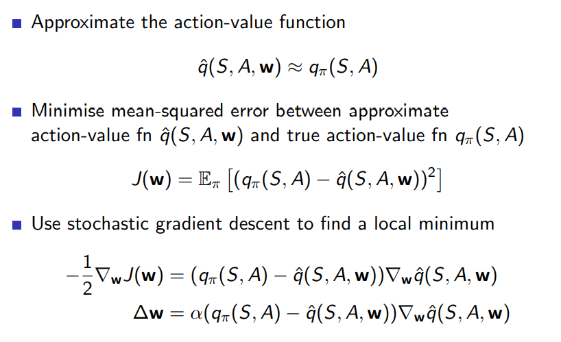 5. Value Function Approximation