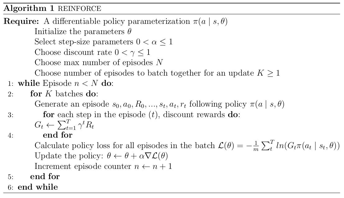 REINFORCE 알고리즘