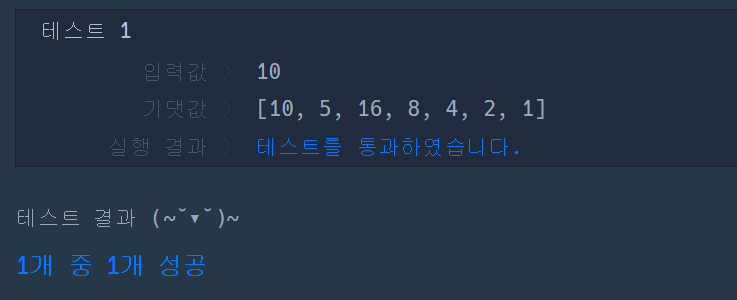 [JAVA] Lv.0 | 프로그래머스 : 콜라츠수열 만들기
