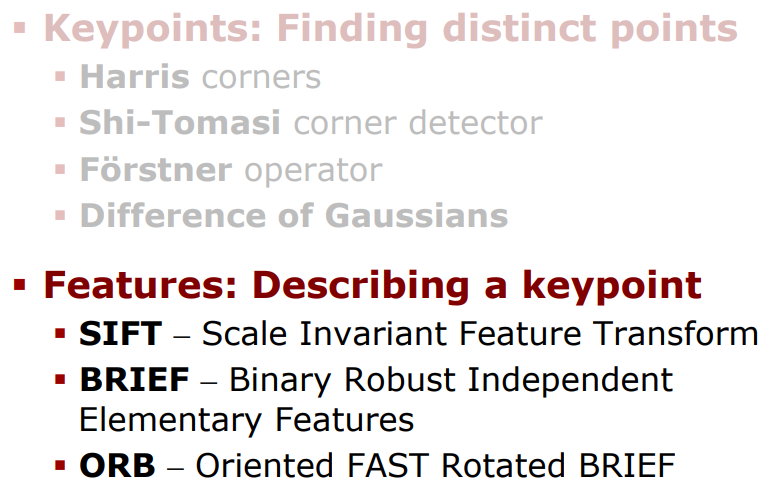 [photogrammetry] 8 1 Visual Features Part2 Descriptors Sift Brief Orb