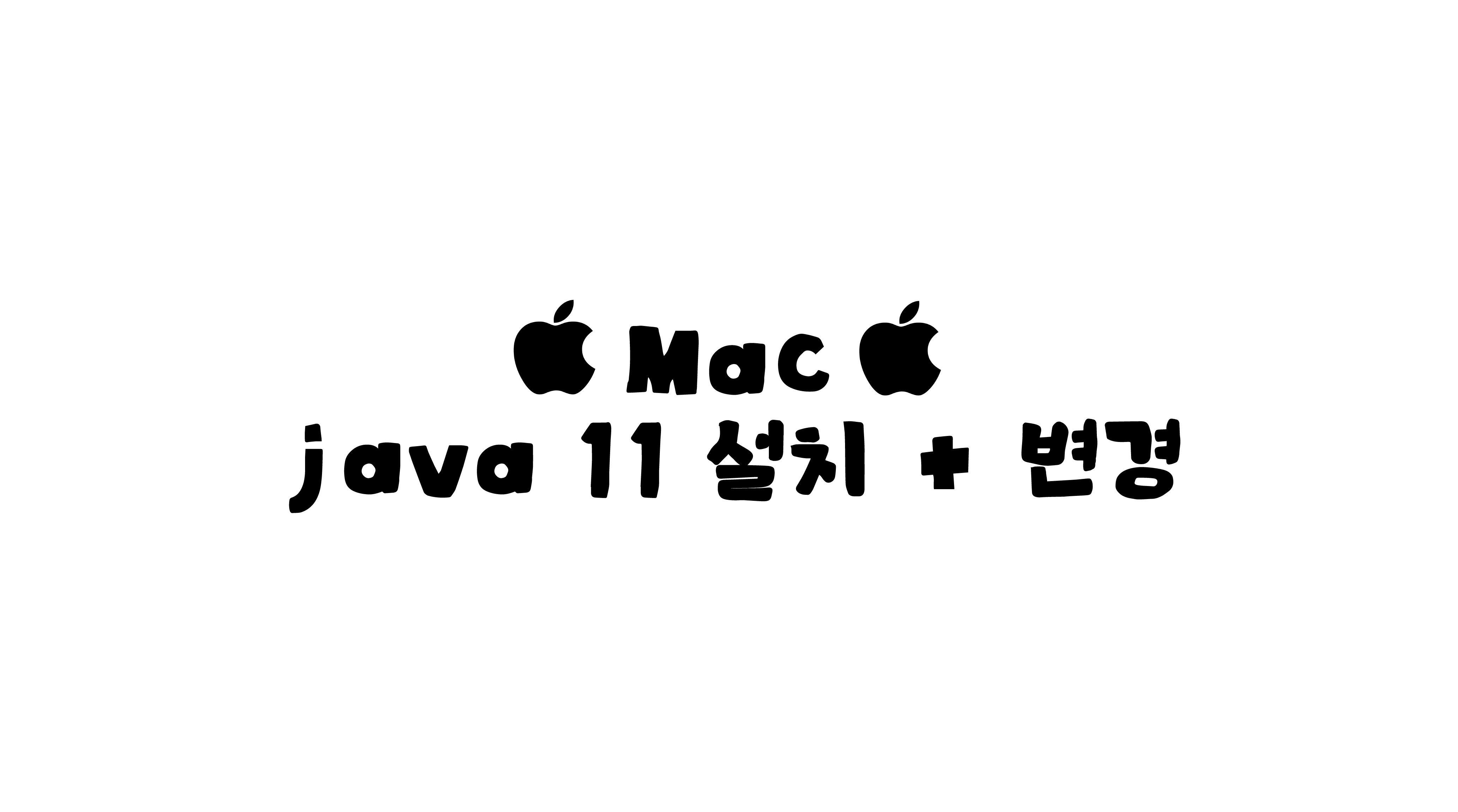 🍏Mac🍏 java 11 설치+버전 변경