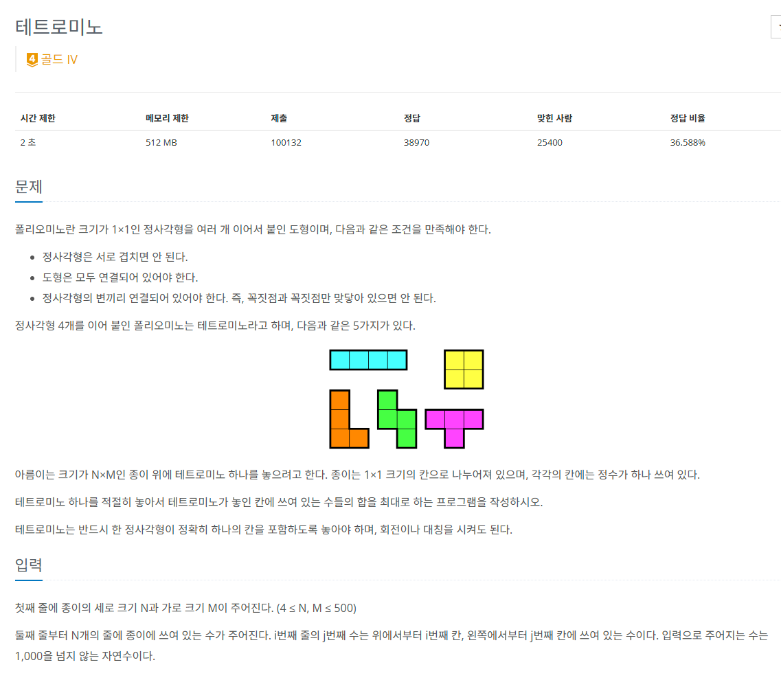 알고리즘) Boj_14500 Python