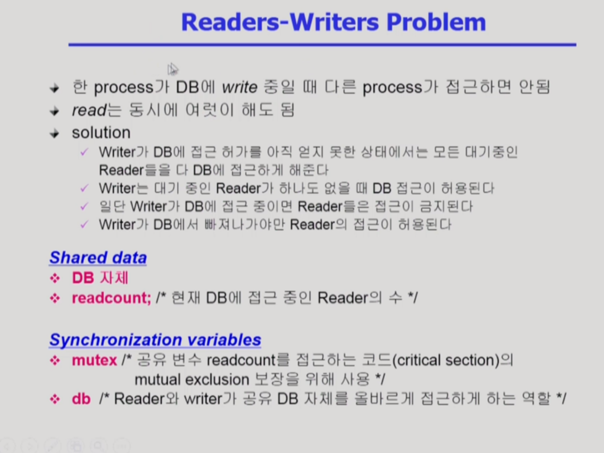 Process synchronization