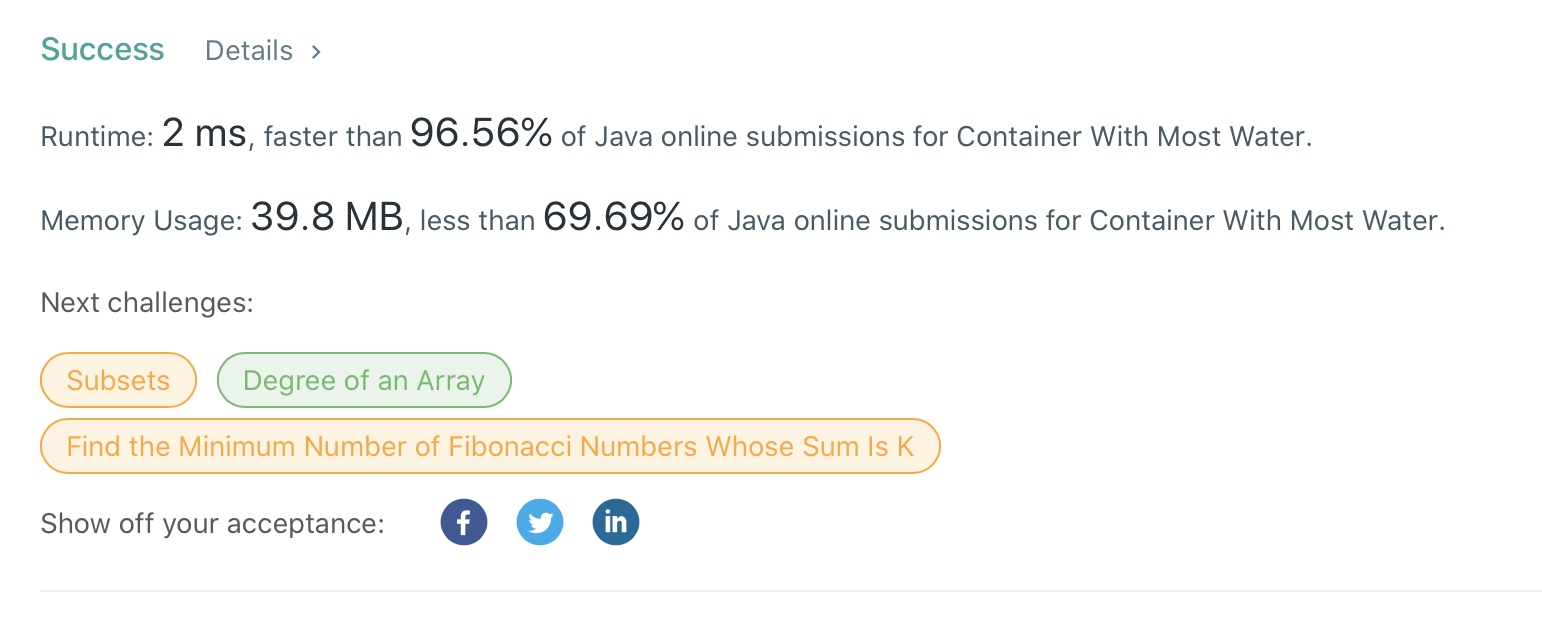 LeetCode - Container With Most Water