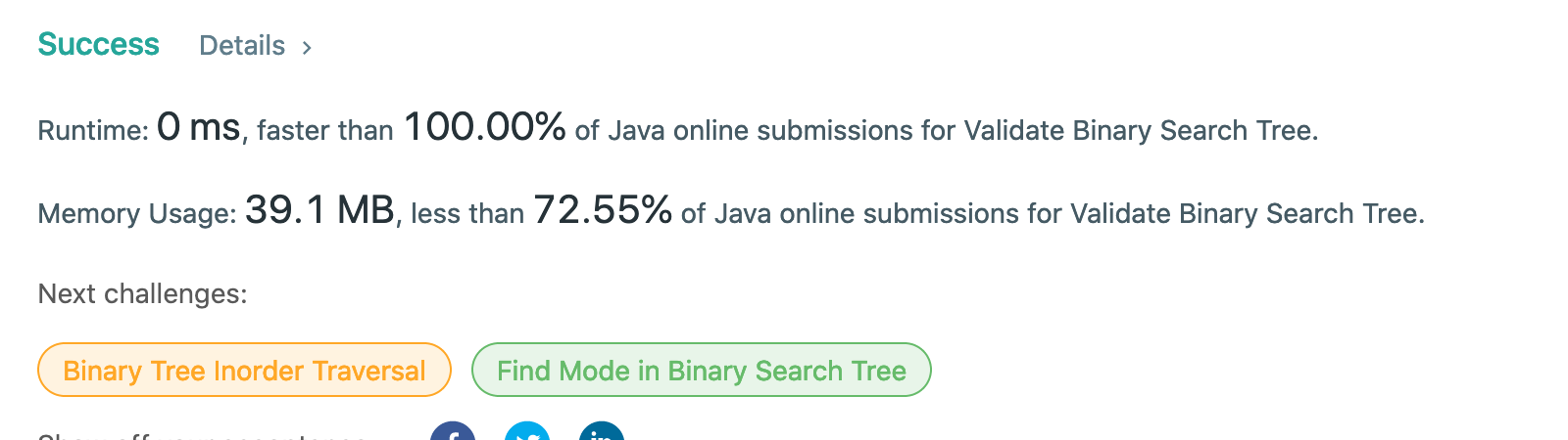 Leetcode Validate Binary Search Tree