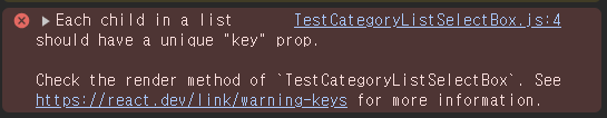 [error] Each Child in a list should have a unique "key" prop.