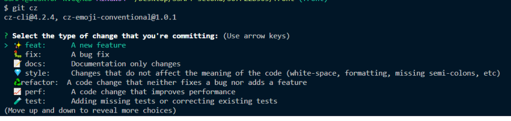 Git commitizen 사용방법
