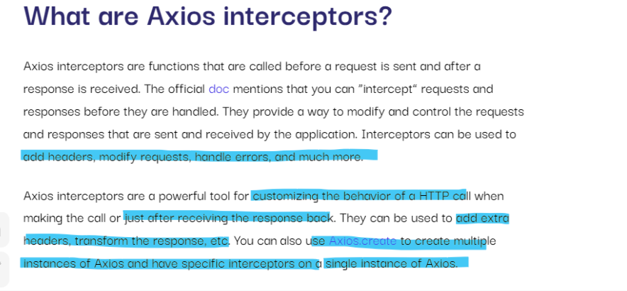 axios interceptors 정리