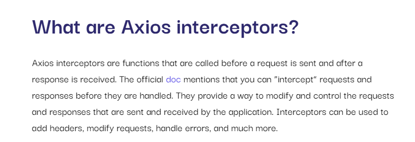 axios interceptors 정리