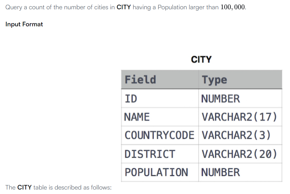 Hackerrank Revising Aggregations The Count Functionmysql