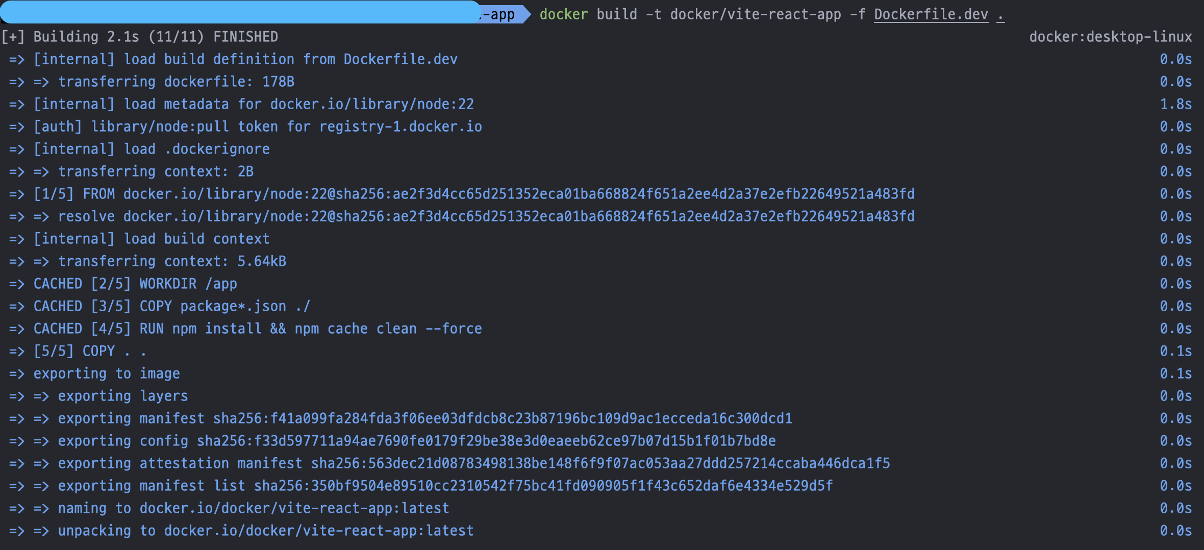 도커를 활용한 프론트엔드 개발 환경 구축: Vite + React
