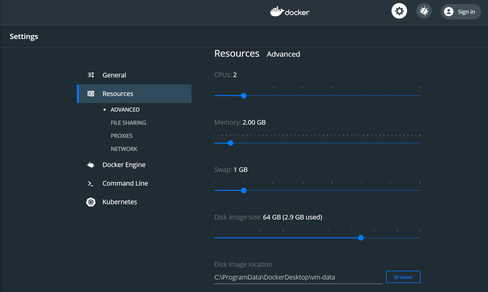 [Docker] Windows10 에서 /var/lib/docker 경로 찾기