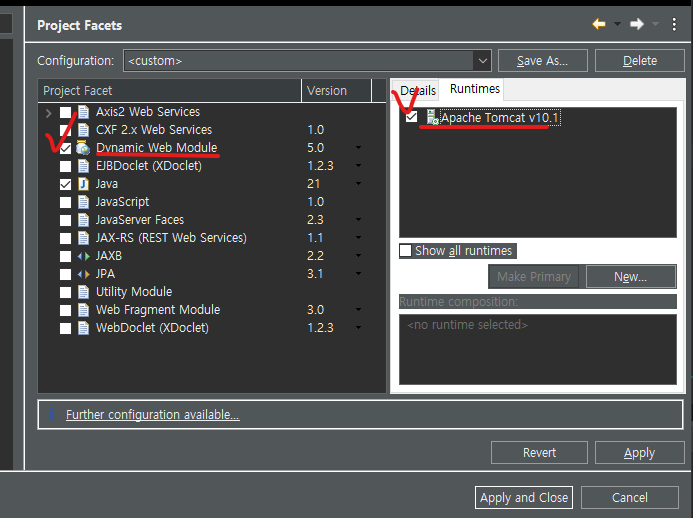 [Error] Project Facet 설정으로 프로젝트 실행 오류 해결하기