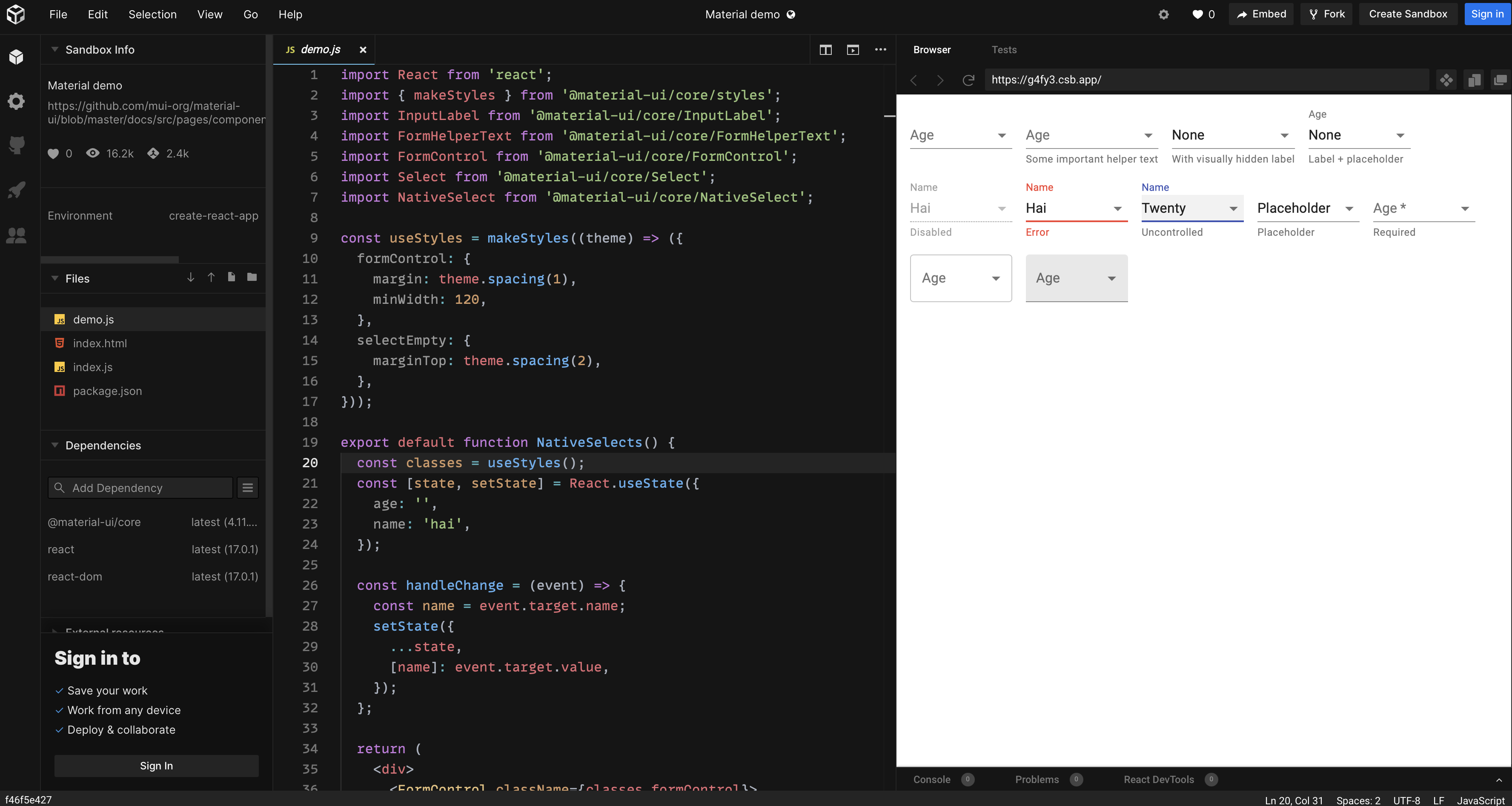 [React] Material-UI Select Box 사용방법, 커스텀하기
