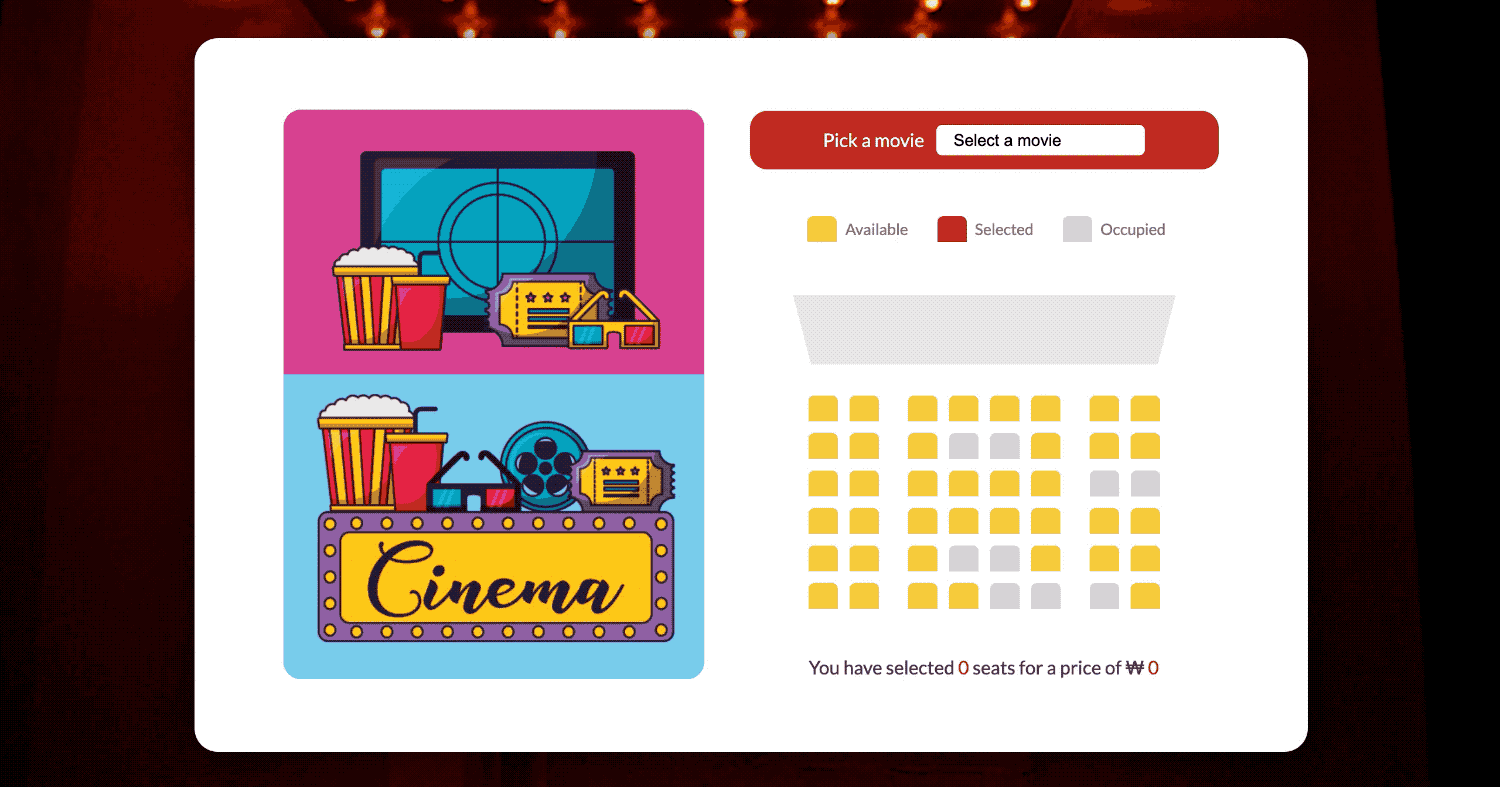 [Javascript Toy Project] Movie Booking Page | 영화 예매 페이지 만들기 토이프로젝트