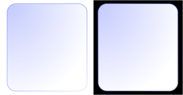 CSS gradient + border-radius + content 투명 + blur