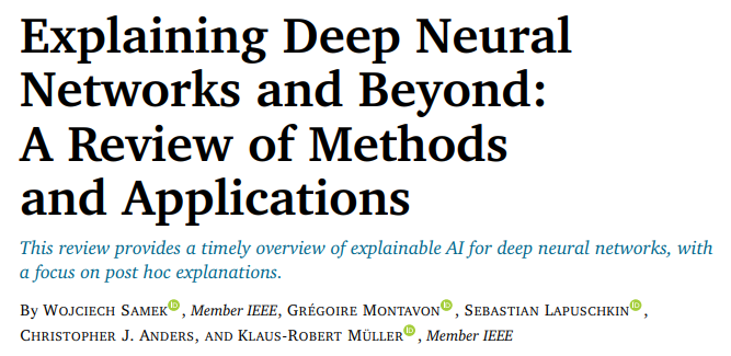 Explaining deep neural networks and beyond: A review of methods and applications