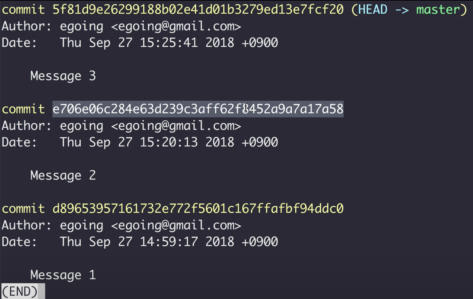 Git CLI - 버전관리 - 3 - check out과 시간여행